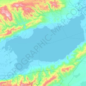 Carte topographique Lago de Izabal, altitude, relief